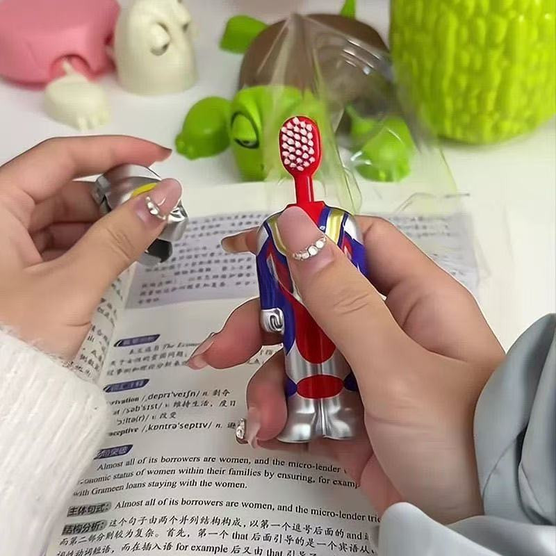 Creative Ultraman Stretchable Toothbrush Two-in-one Children's Soft ...
