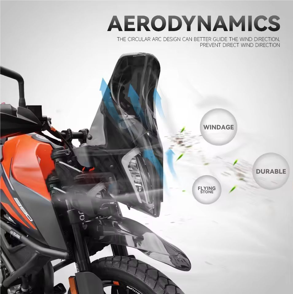 Motorcycle Double Bubble Rally Windshield Windscreen Visor Viser For ...