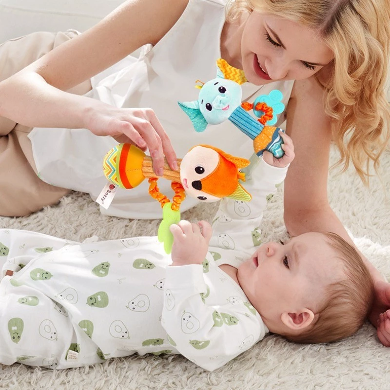 Baby Soft Rattle Toys BB Sounder bell Plush Animal Rattle Bell toys ...