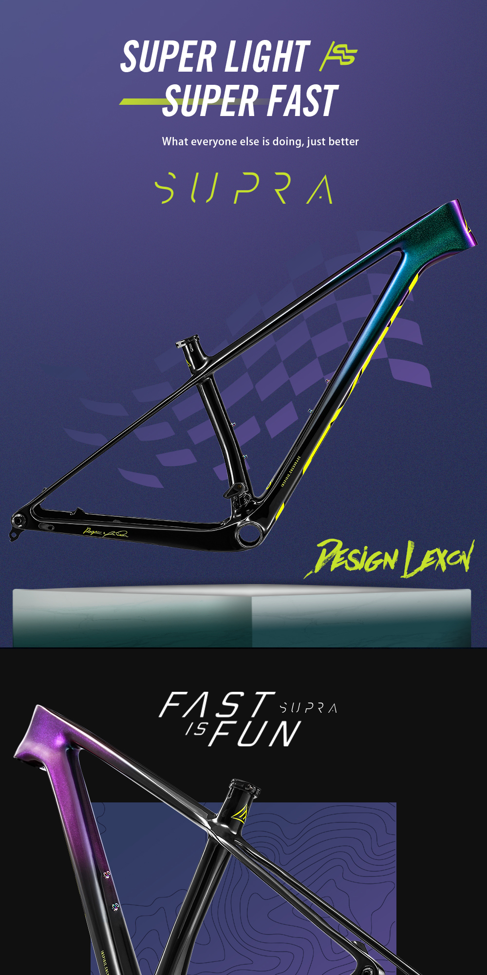 2025 LEXON SUPRA Carbon MTB Frame 29er UDH Mountain Bike Frameset 148MM ...