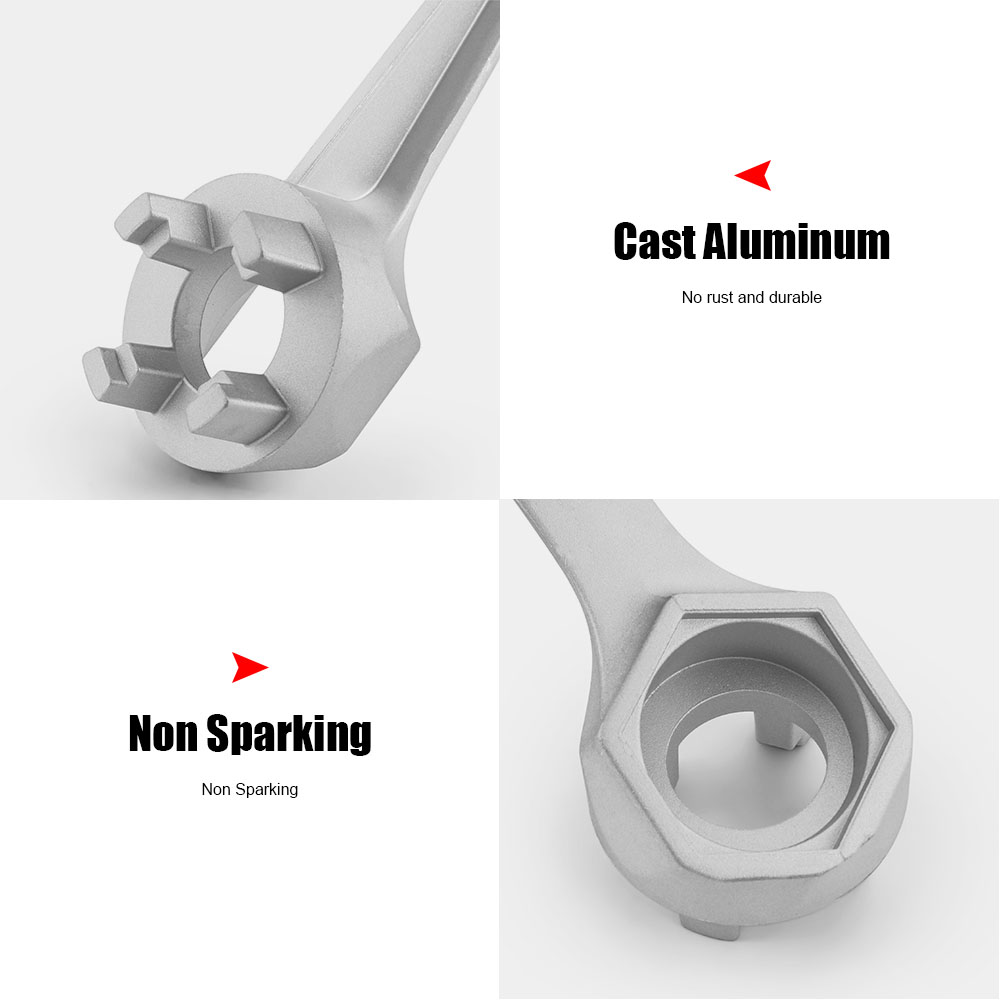 Aluminum Oil Drum Plug Spanner Oil Drum Bung Wrench for Opening Lid of 10 15 20 30 55 Gallon ...