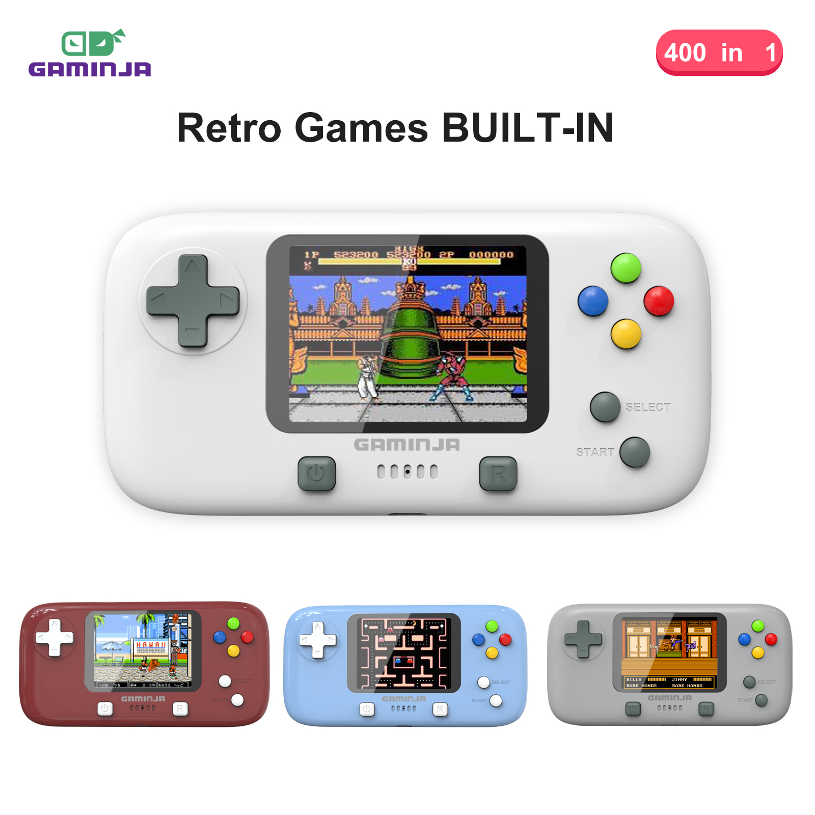 400 In 1 Handheld Mini Game Console 2.8 Inch TFT Color Screen, Support ...