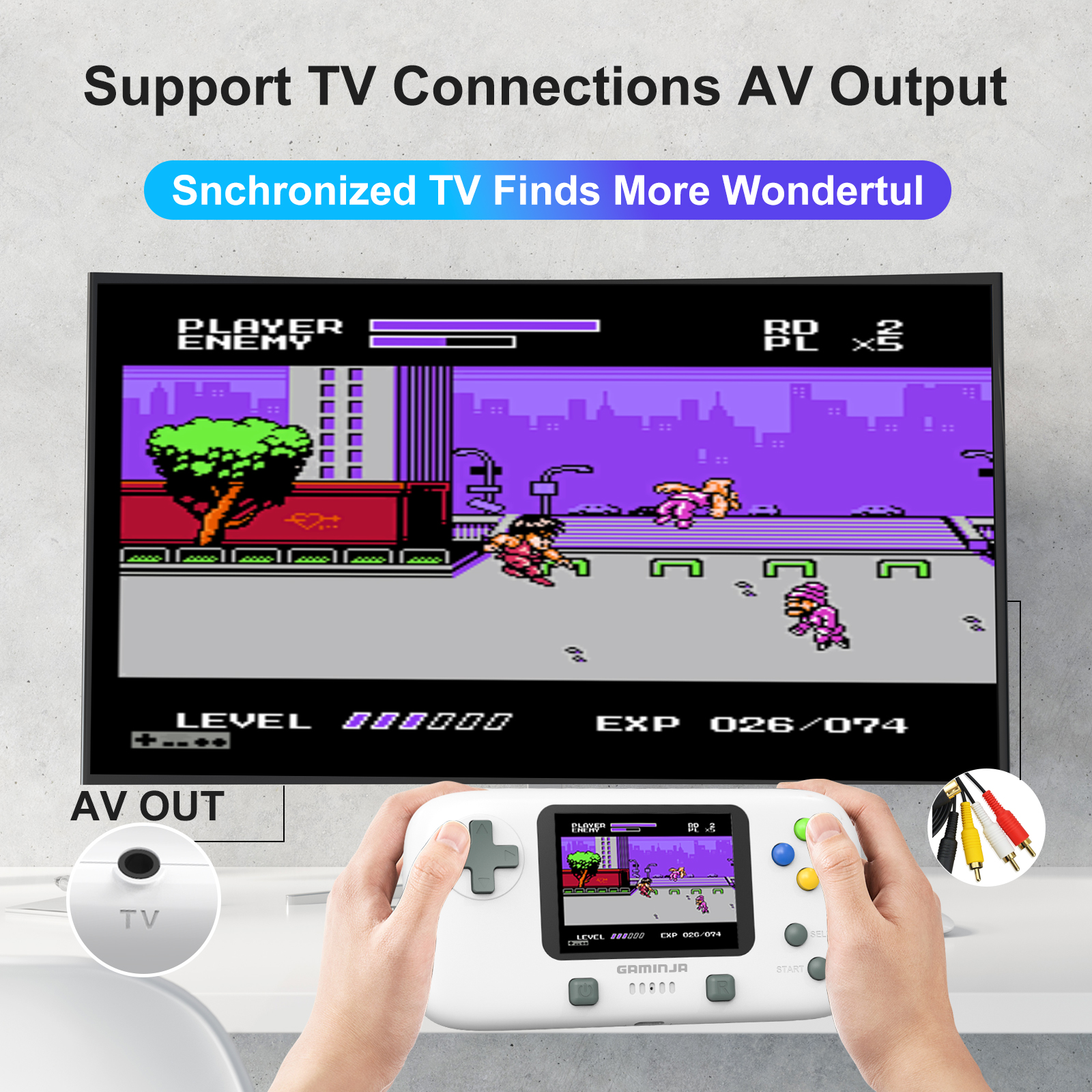 400 In 1 Handheld Mini Game Console 2.8 Inch TFT Color Screen, Support ...