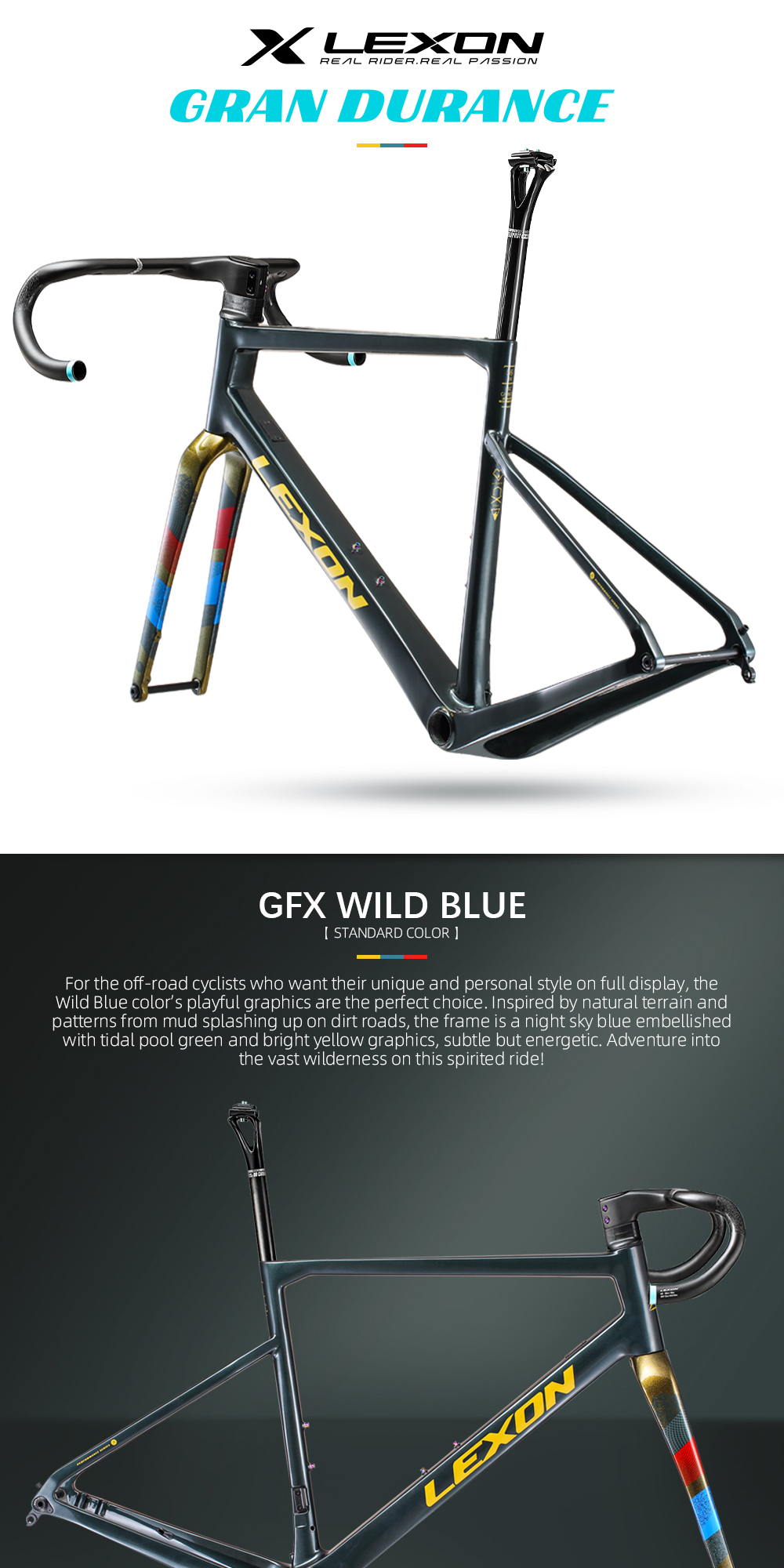 Lexon GFX Full Carbon Gravel Bike Frame All-Terrain Adventure ...