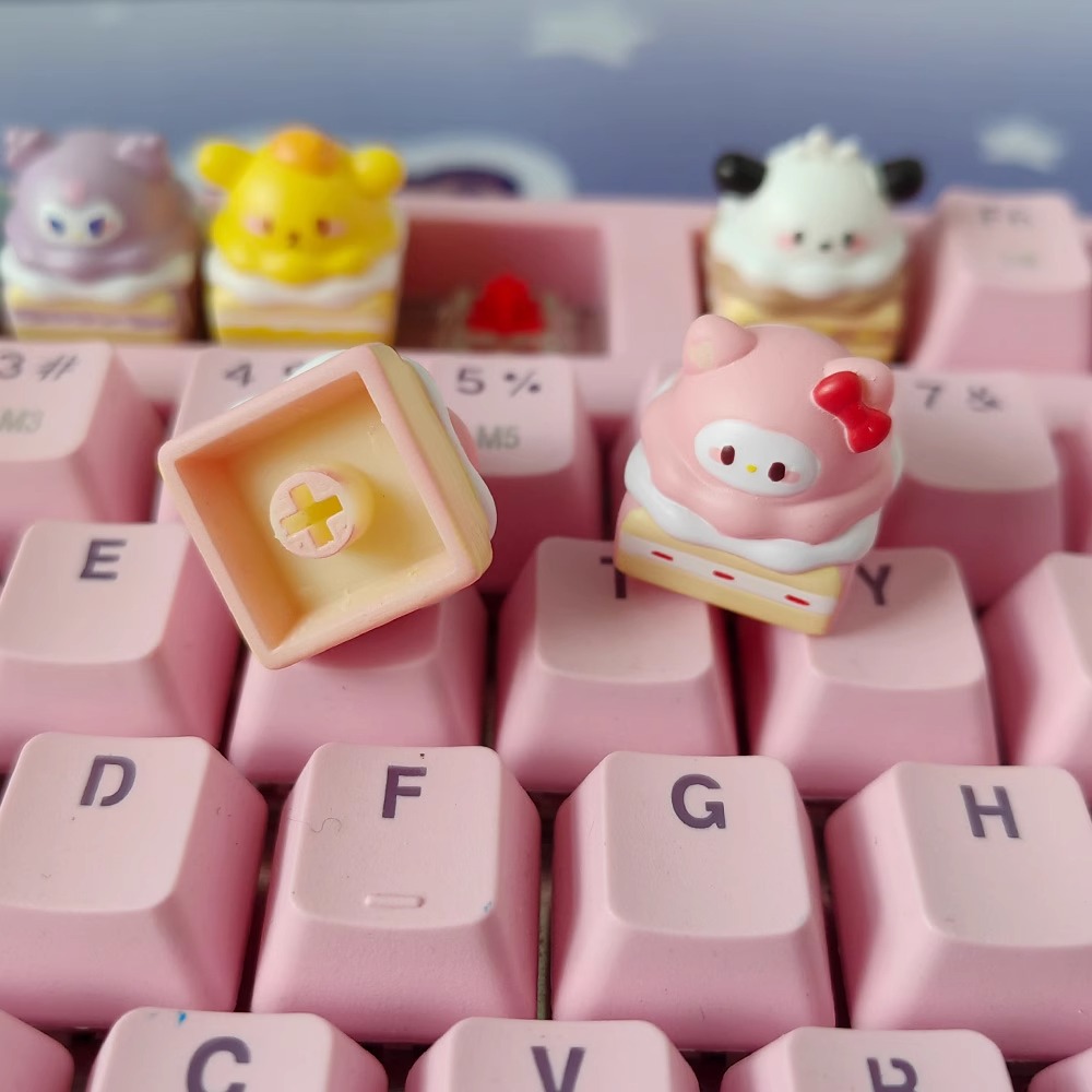 Sanrio Cake Keycap Cute Jade Guigou Kulomi Melody Mechanical Keyboard ...