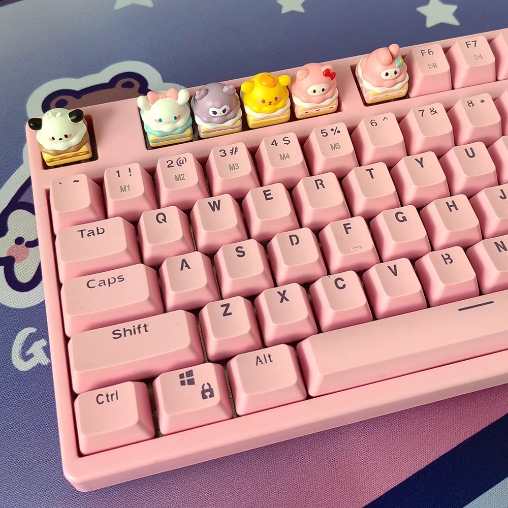Sanrio Cake Keycap Cute Jade Guigou Kulomi Melody Mechanical Keyboard ...