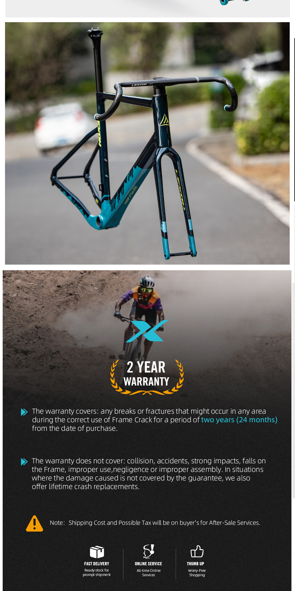 Lexon GFX Full Carbon Gravel Bike Frame All-Terrain Adventure ...