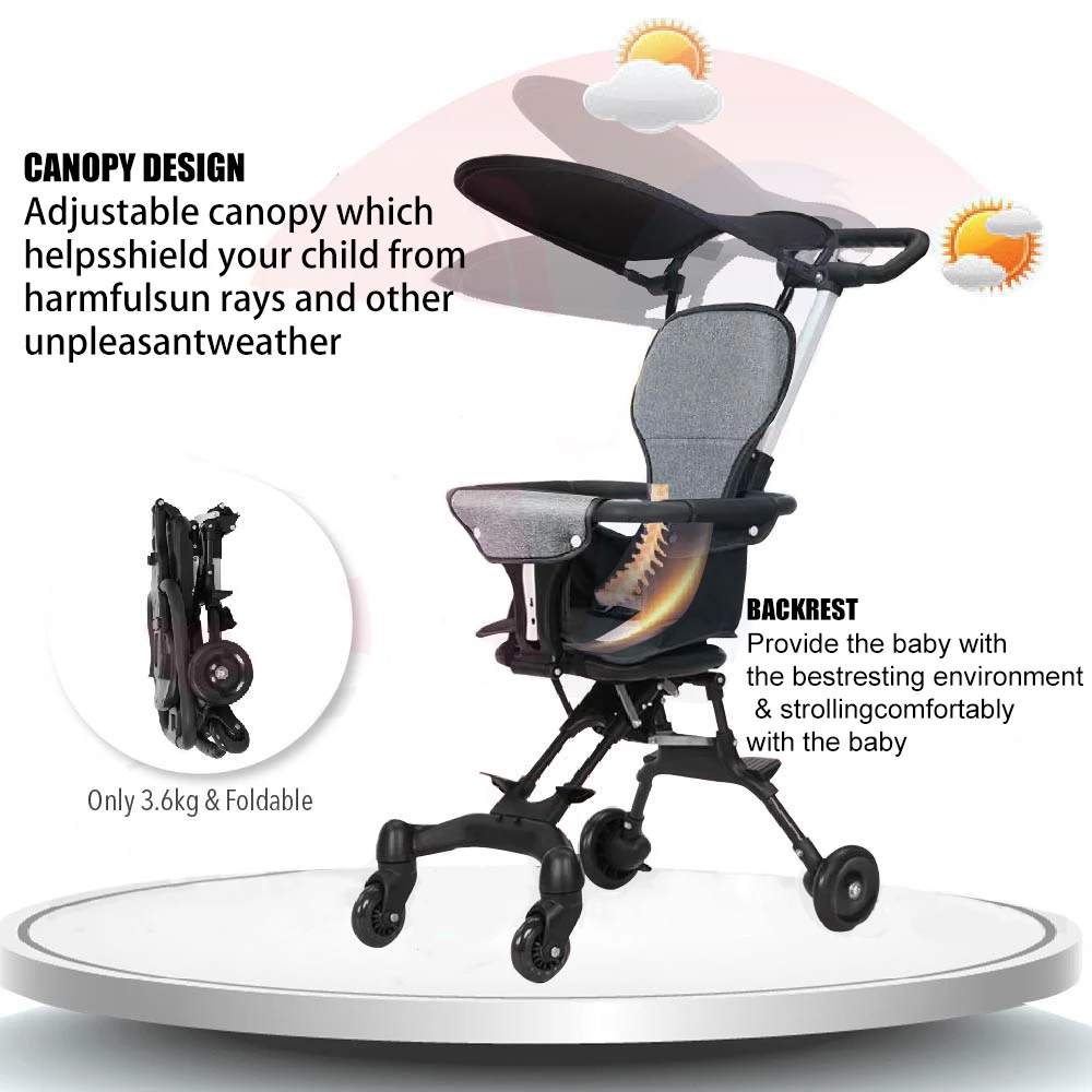Stroller for Baby Lightweight Foldable 360 Rotatin Travel Stroller for ...