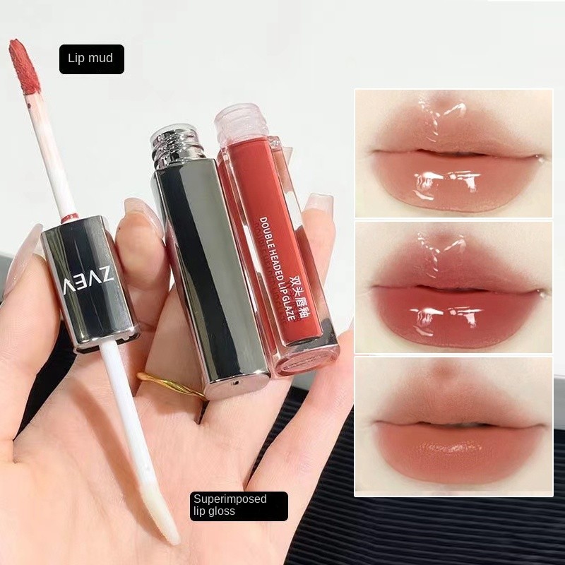 ZVEV Dual Lip Gloss Matte Glossy Long Lasting Makeup | Shopee Philippines