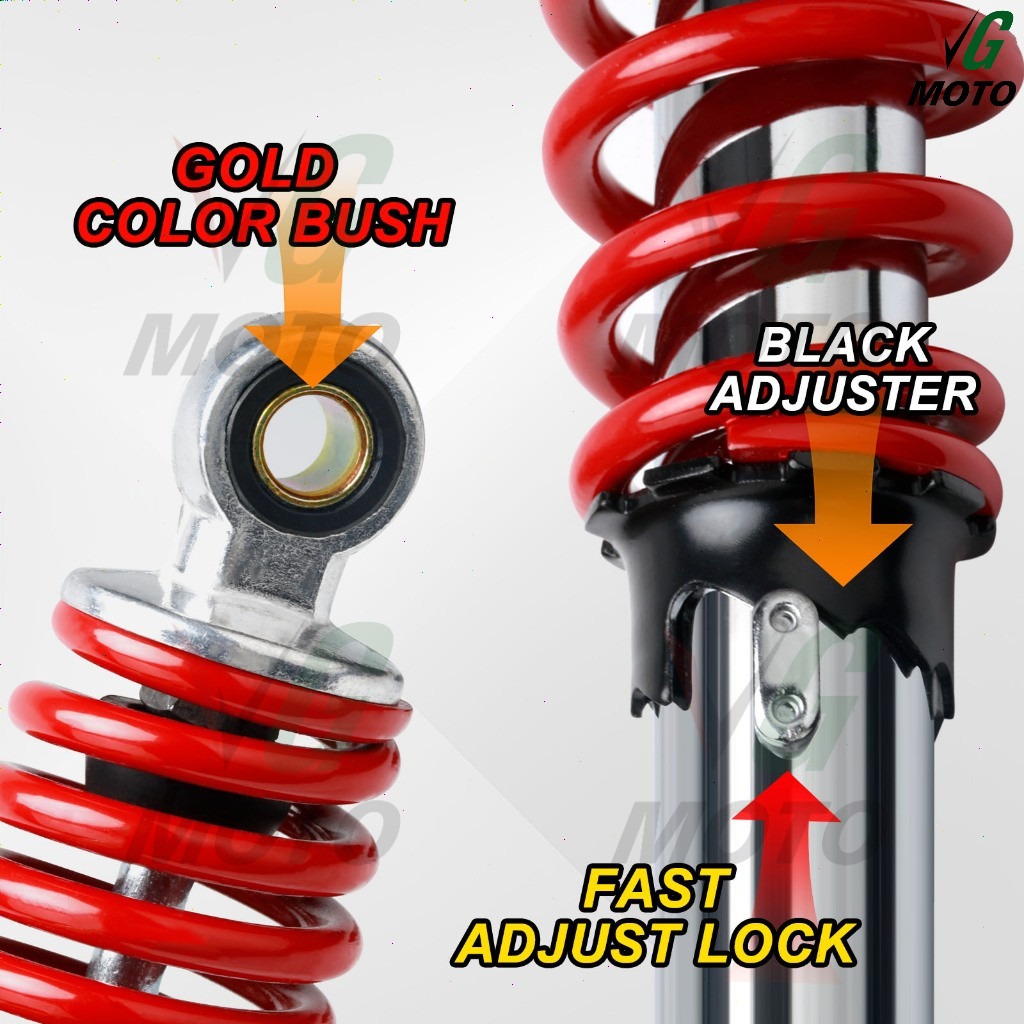 Motorcycle Modified XRM/WAVE/SMASH/DASH/SHOGUN Rear Shock Absorber ...