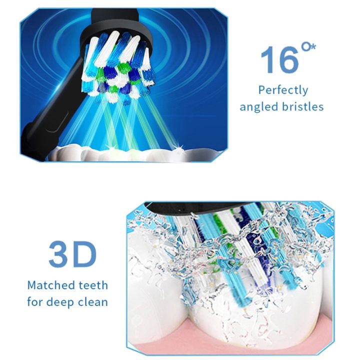 Oral b cross-action electric toothbrush replacement head, black, oral ...