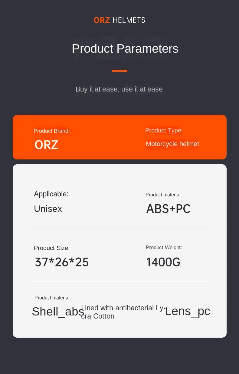 New ORZ-103 motorcycle facelift helmet with dual mirror film head ...