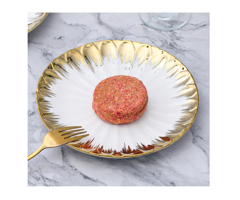 Elegant Gold Ceramic Plate, Nordic Dinner Plate, Plain White Gold ...