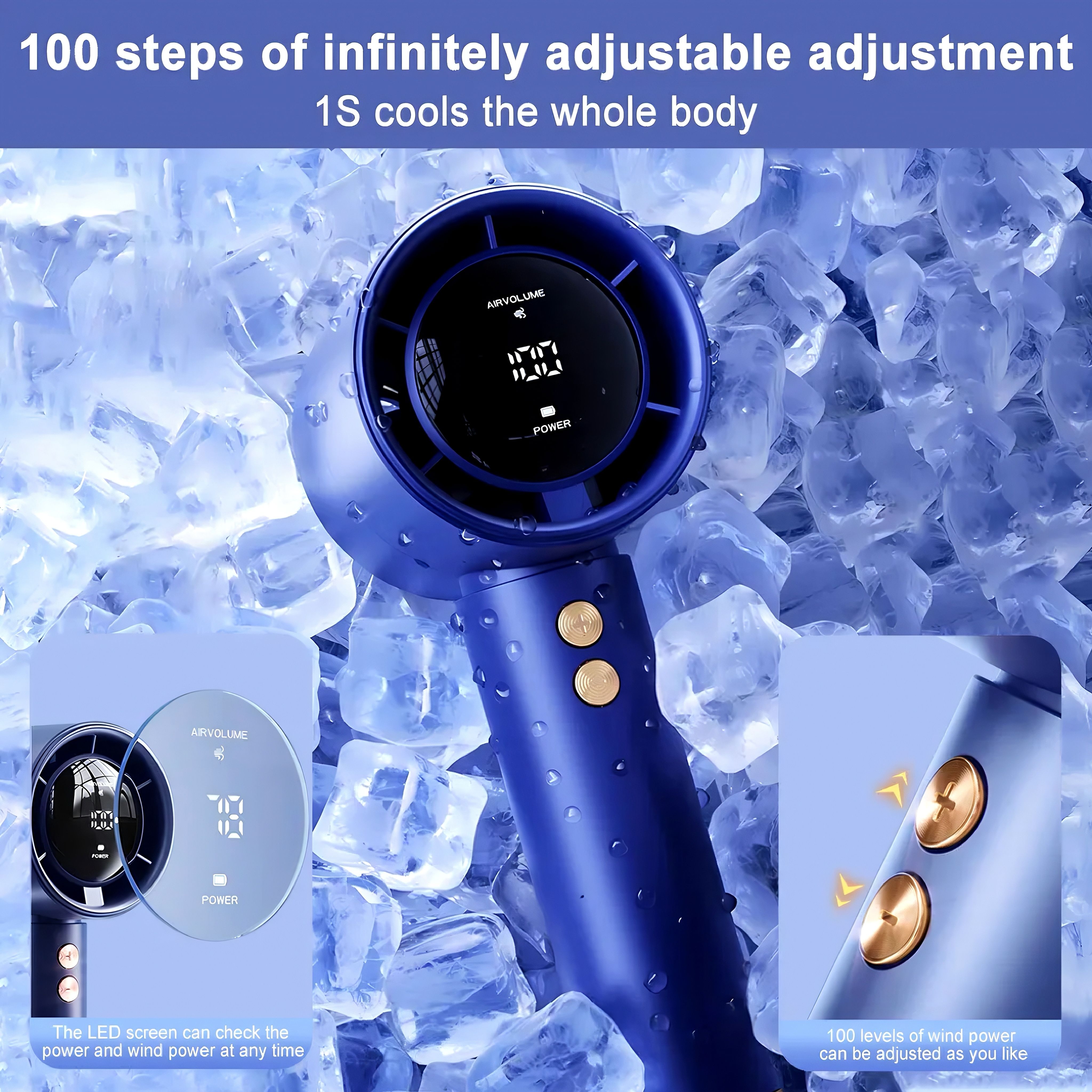 New Portable 0-100 Level Speed Adjustment handheld desktop Rechargeable ...