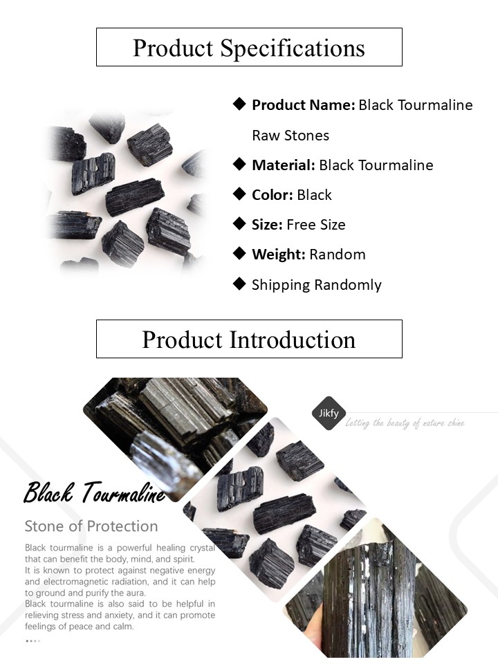 Black Tourmaline Raw Stone | Negative Energy Removal | Healing Crystal ...