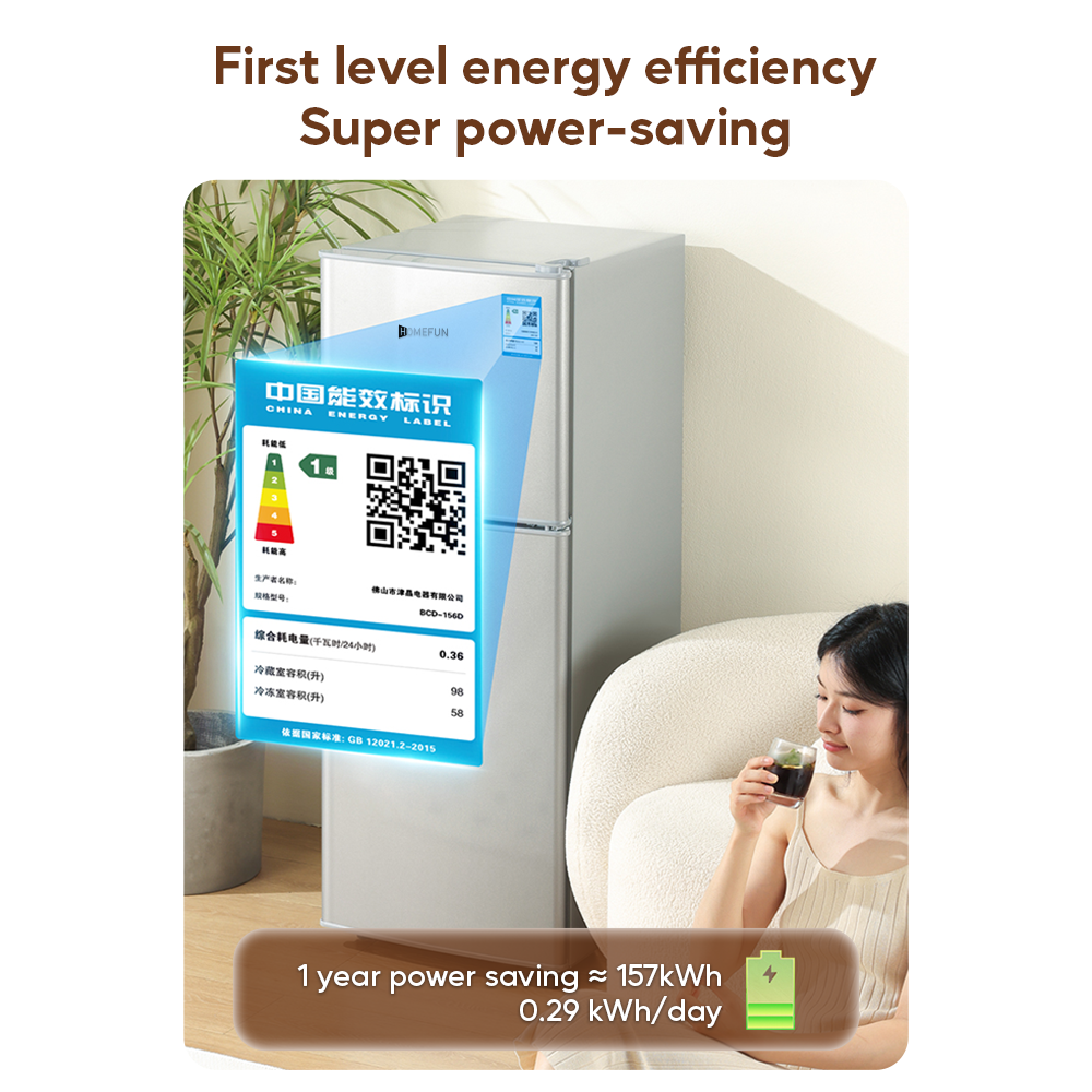 HOMEFUN Mini Refrigerator With Freezer 3.68cu.ft. For Room Frost Fridge ...