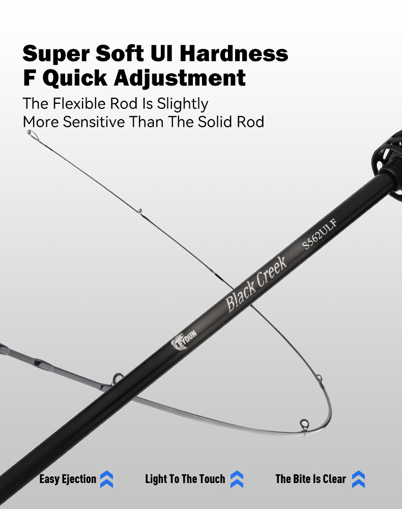 LEYDUN BLACK CREEK Fishing Stream Rod UL 1.5m 1.68m 1.8m Fuji Joran ...