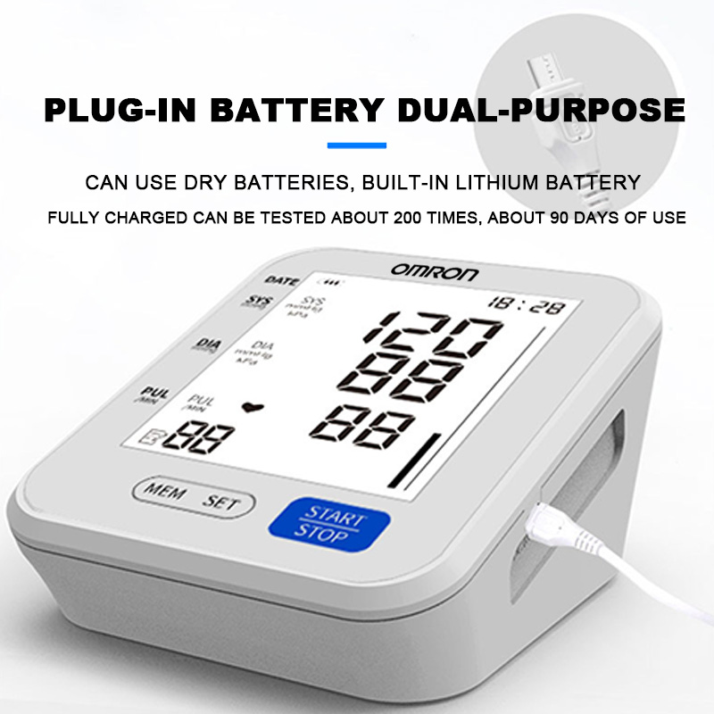 Omron automatic blood pressure monitor portable LCD digital blood ...