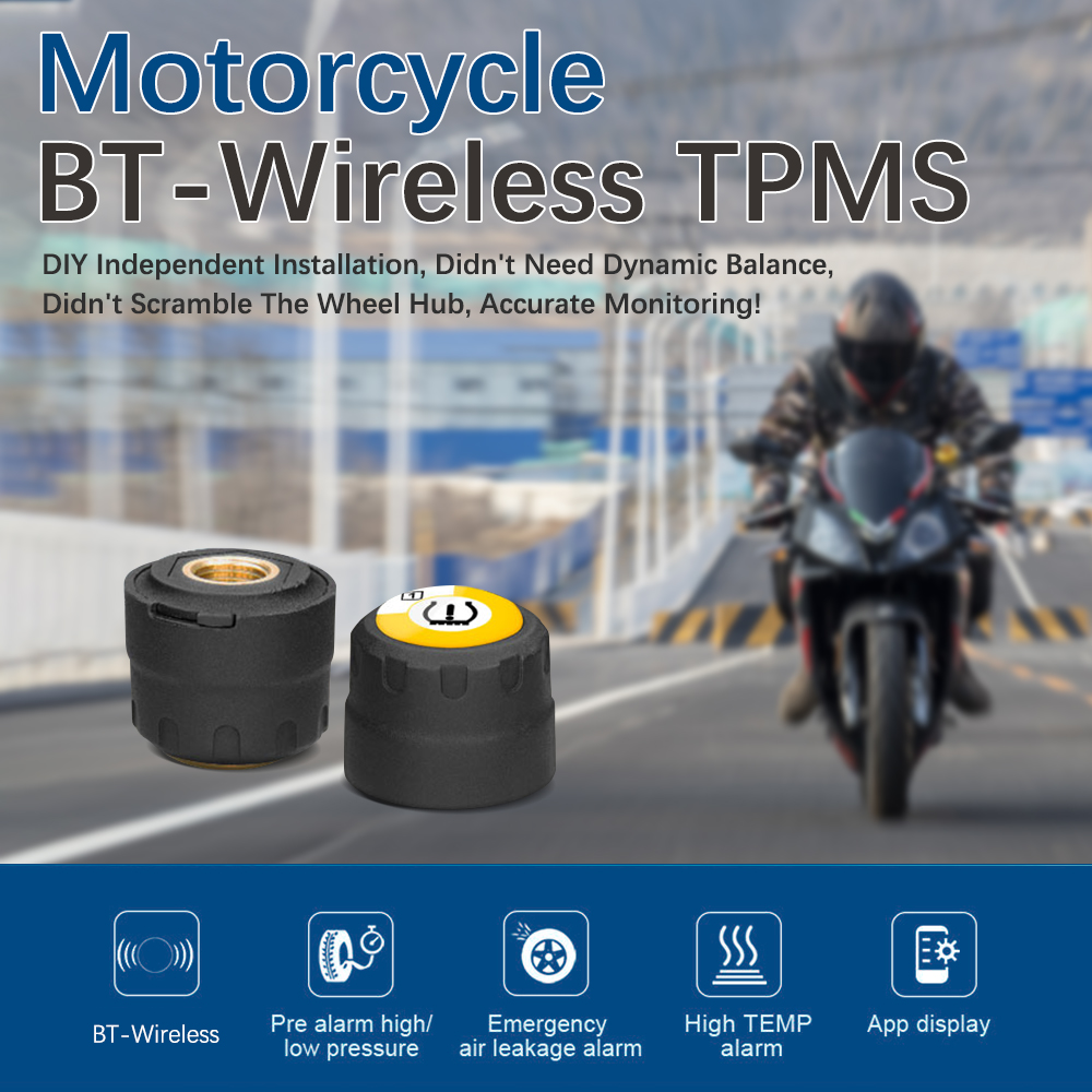 TPMS BLE TPMS Tyre Pressure Monitoring System Moto Alarm Auto Tires ...