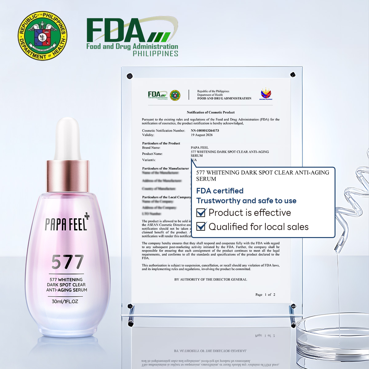 PAPA FEEL 【Dark Spot Anti Aging Set】577 Dark Spot Serum 30ml + Anti ...