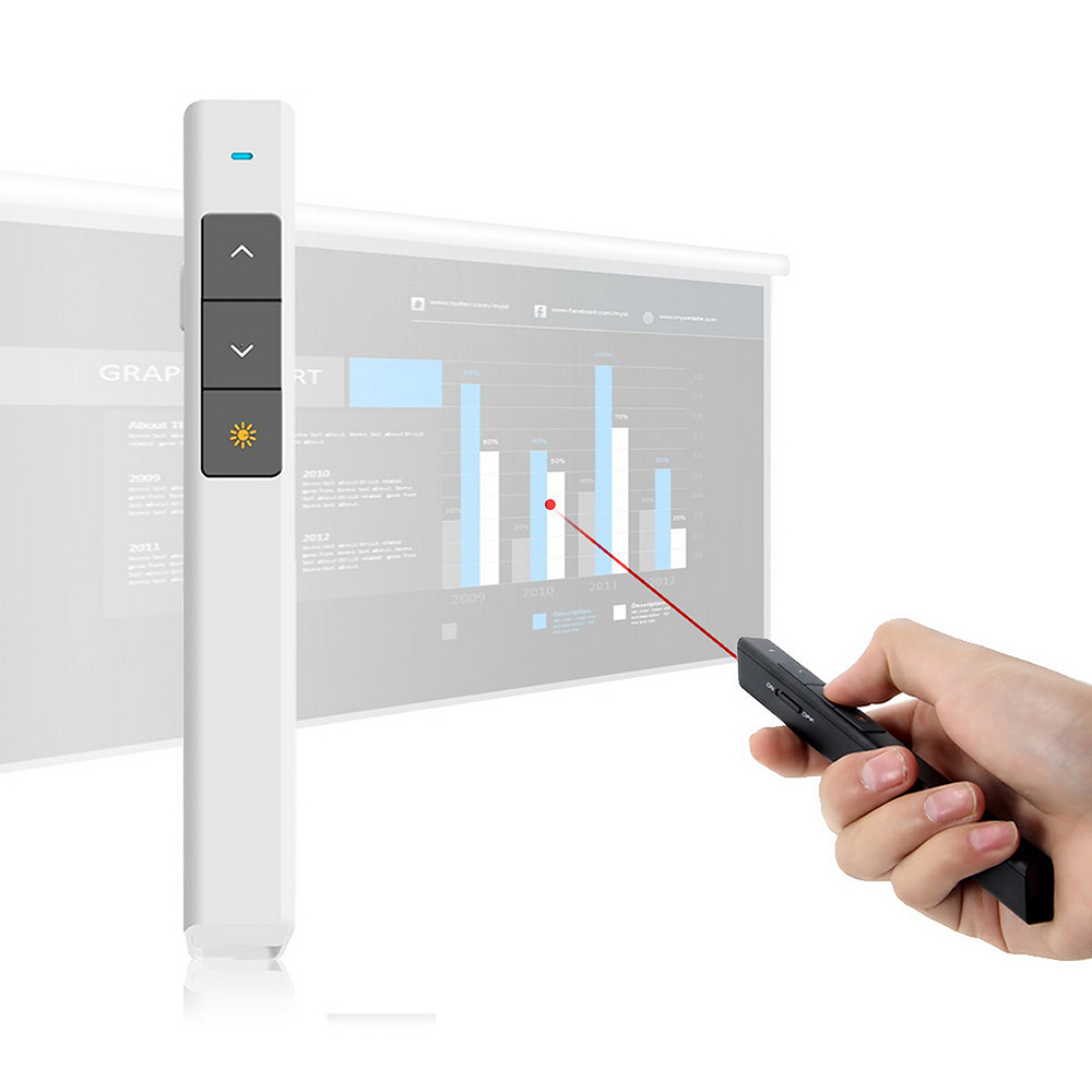 USB RF Wireless Presenter Red Laser PPT Pointers Pen Remote Control ...