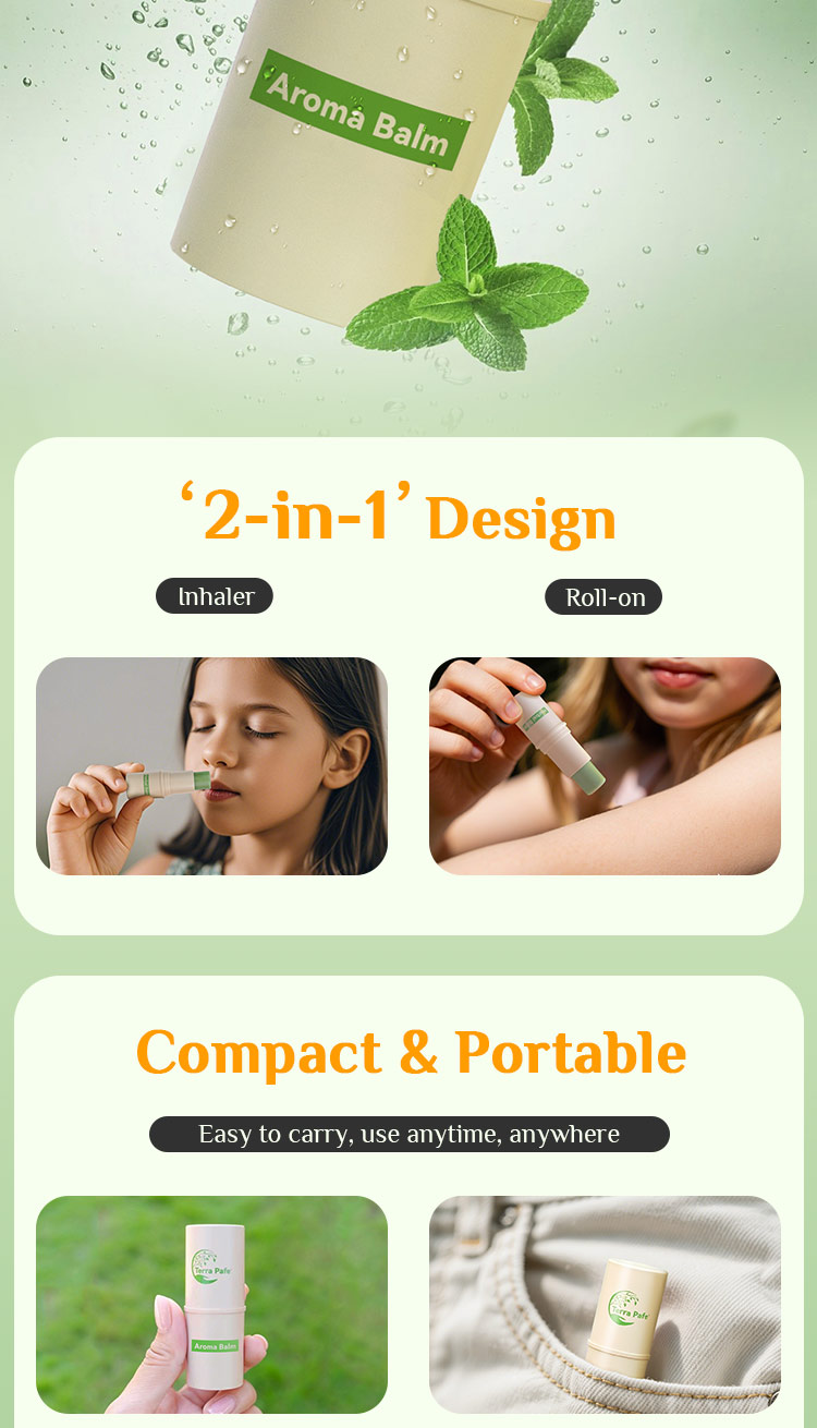 Terra Pafe Aroma Balm (1 piece) - Fresh and Relaxing Scent, Green ...