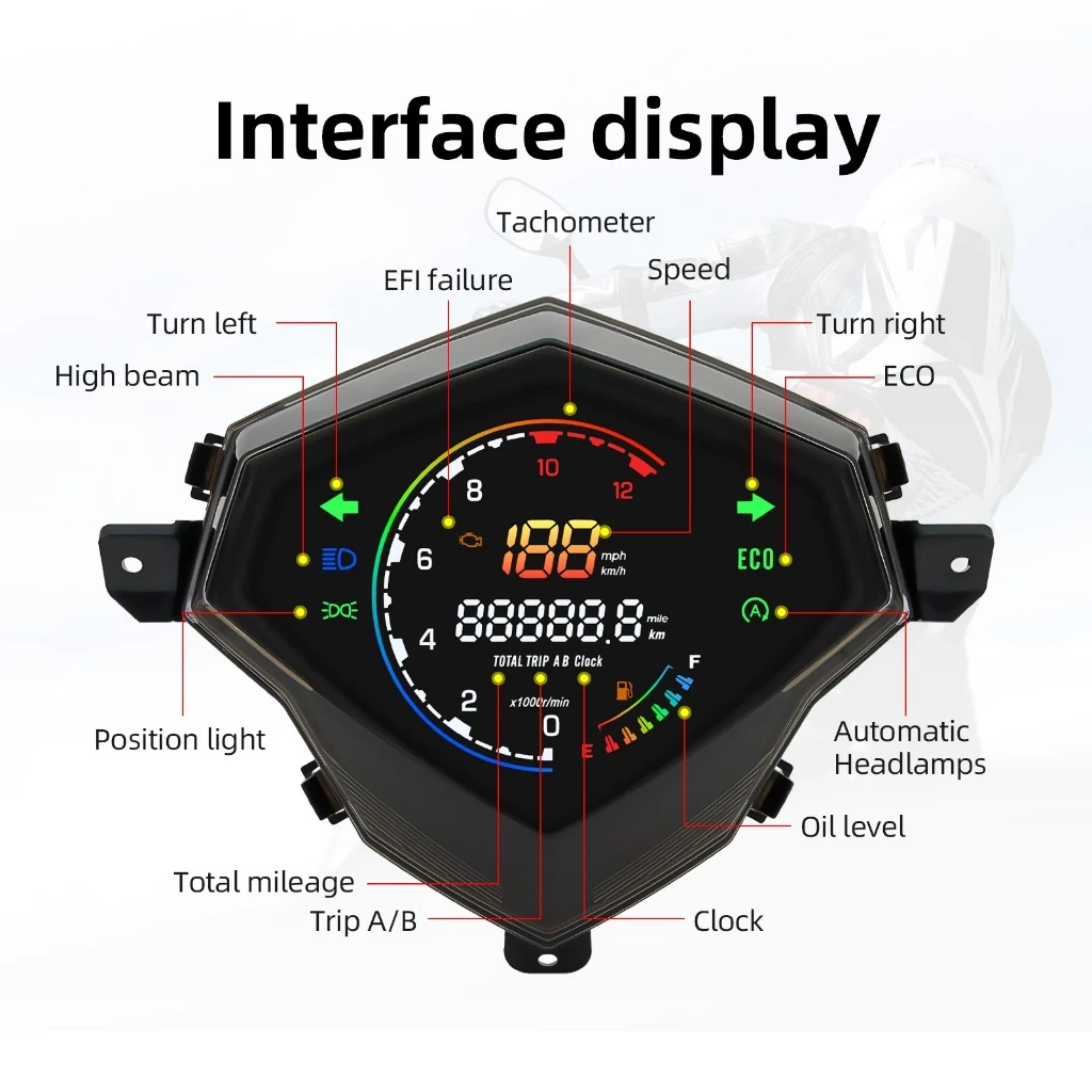 YAMAHA Mio125 MIO i125 Mio110 Mio M3 METER DIGITAL Odometer LED ...