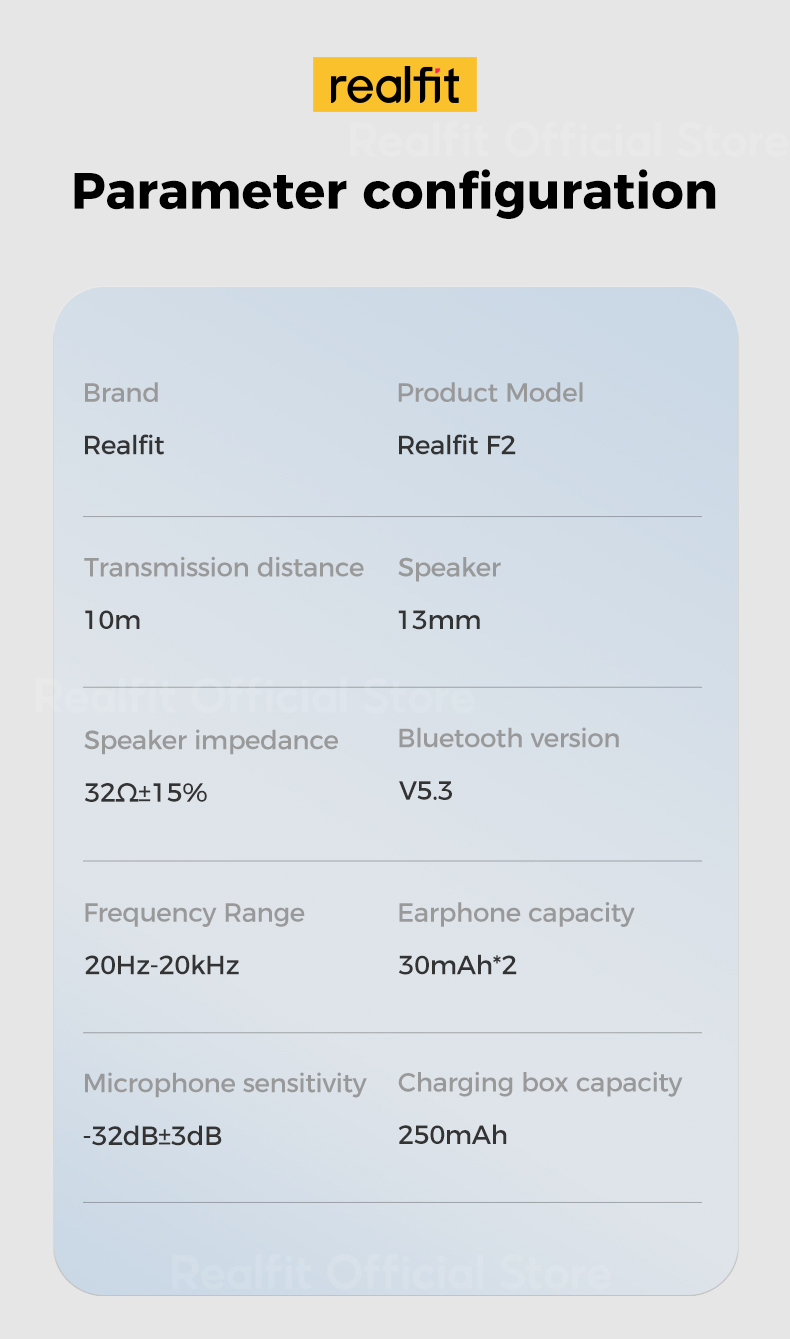 Realfit F2 TWS Bluetooth Earbuds High-Quality Low latency Earphones ...