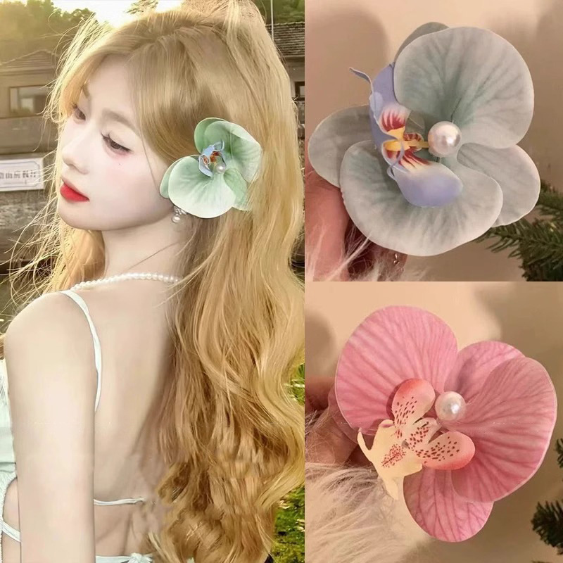 Handmade Sweet Fake Orchid Hair Clip - Fairy-Inspired Side Hairpin for ...