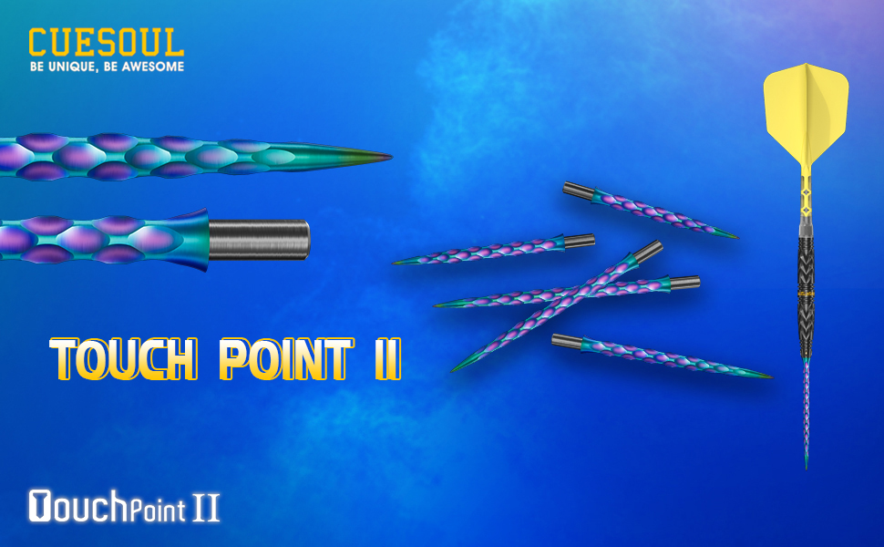 CUESOUL TOUCH POINT II Replacement Dart Steel Points,Collar Design ...
