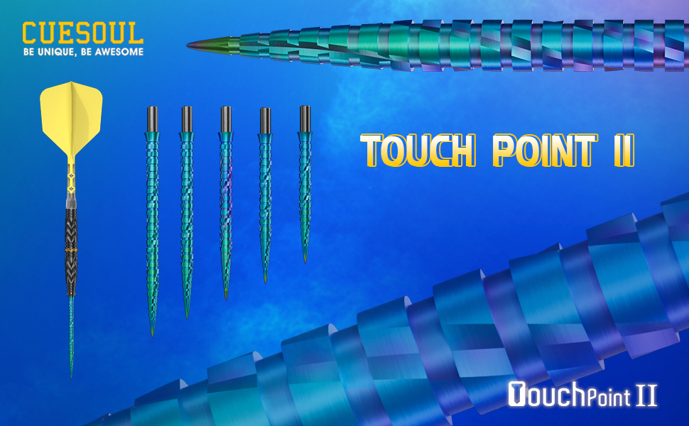 CUESOUL TOUCH POINT II Replacement Dart Steel Points,Collar Design ...