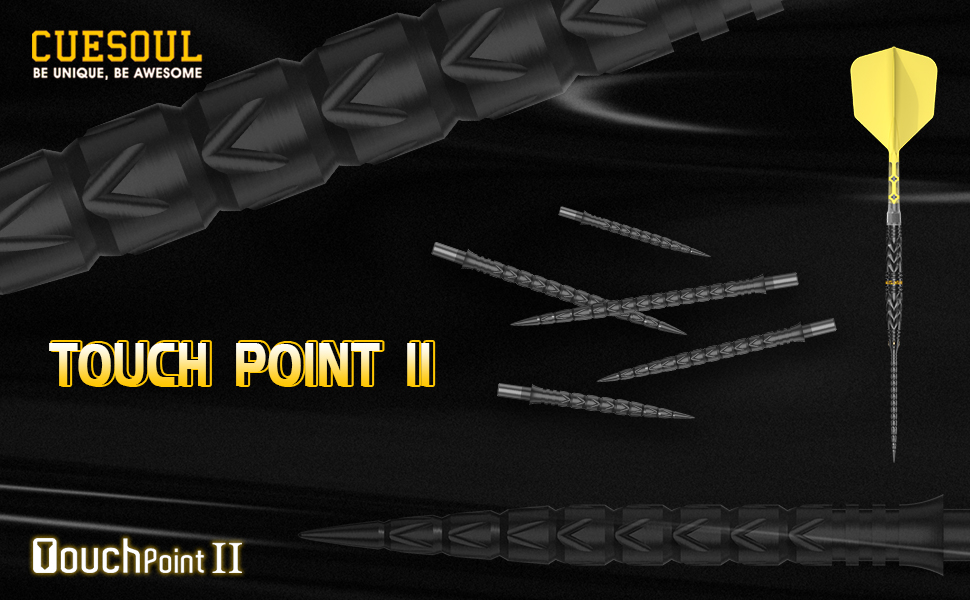CUESOUL TOUCH POINT II Replacement Dart Steel Points Dart Tip,Collar ...