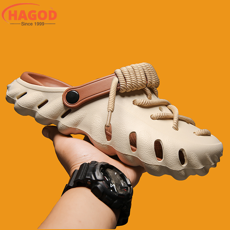 HAGOD Men's Sandals New Clog Clogs Hole Shoes Summer 2025 Outwear ...