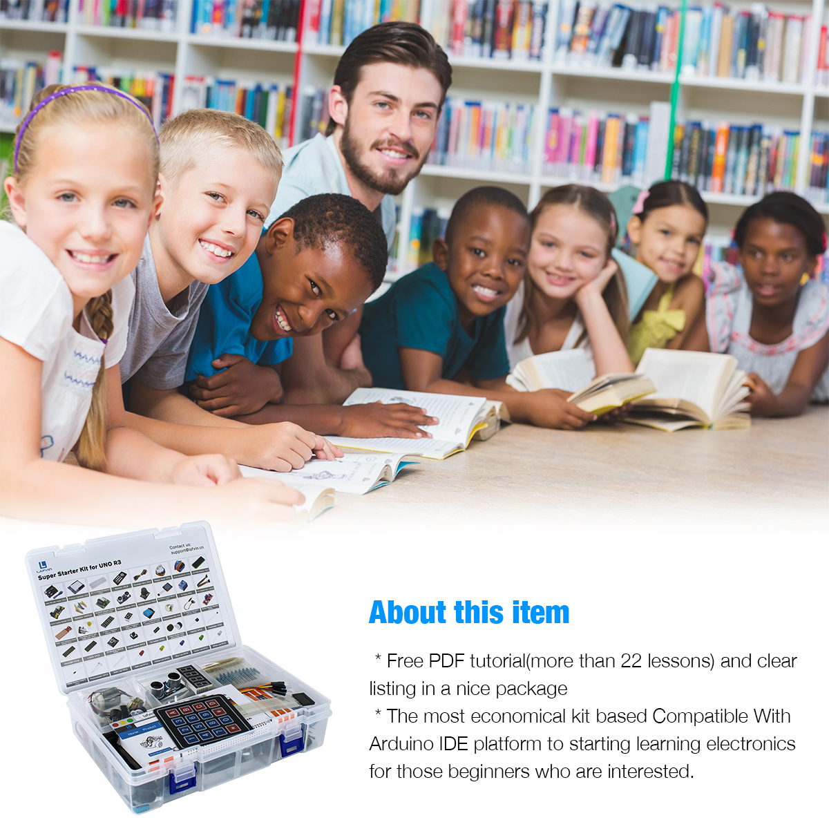 LAFVIN Super Starter kit Sensor Learning Electronic Kit for UNO R3 Projects for Arduino IDE with ...