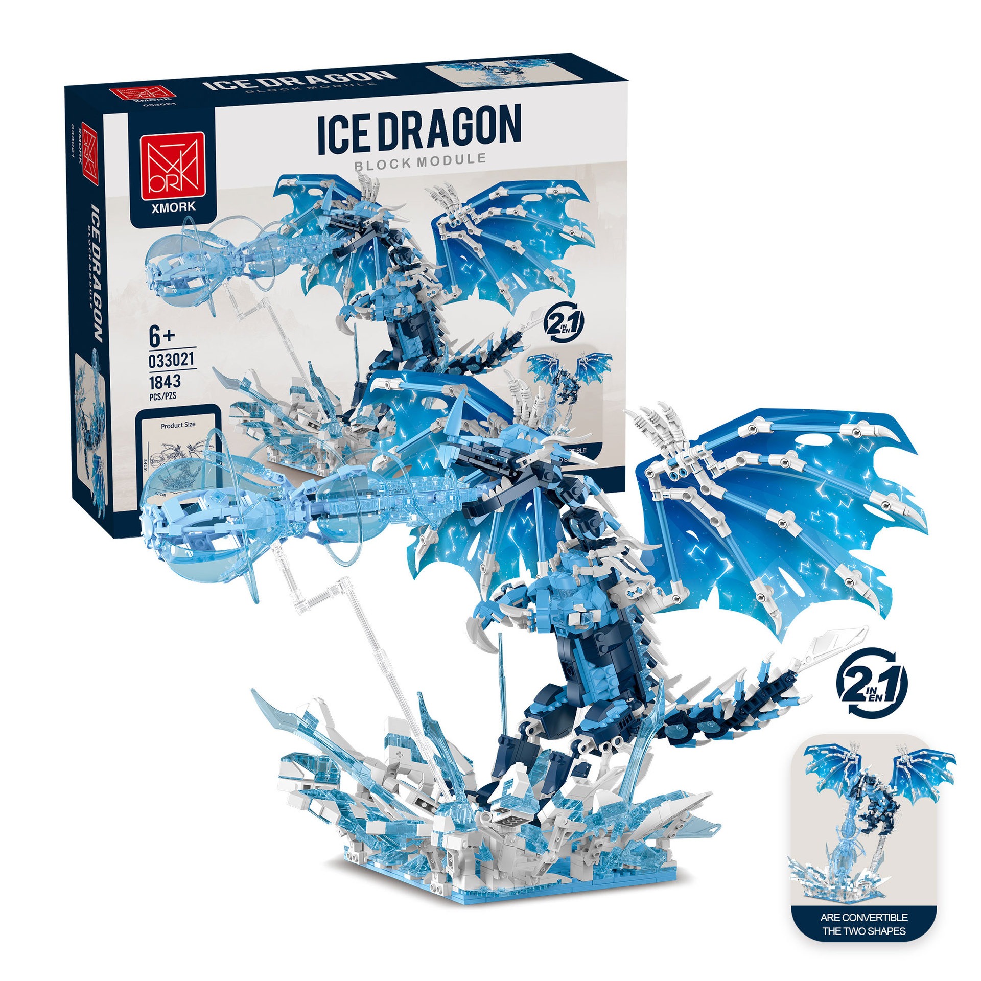 Fire Dragon Building Blocks 1774 Pcs MORK Animals Bricks Toy Set ...
