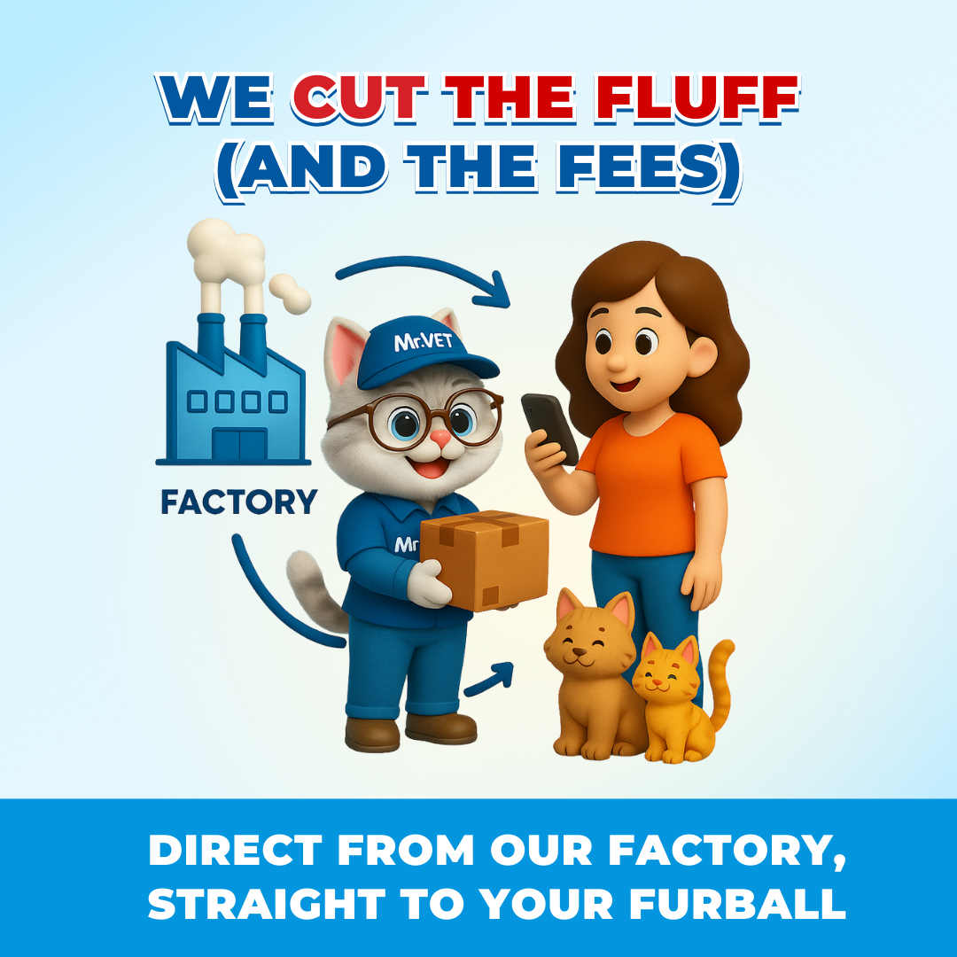 Mr Vet T1 Cat Kibble 300g, Remove Hair Ball, 35% chicken, 21% beef ...