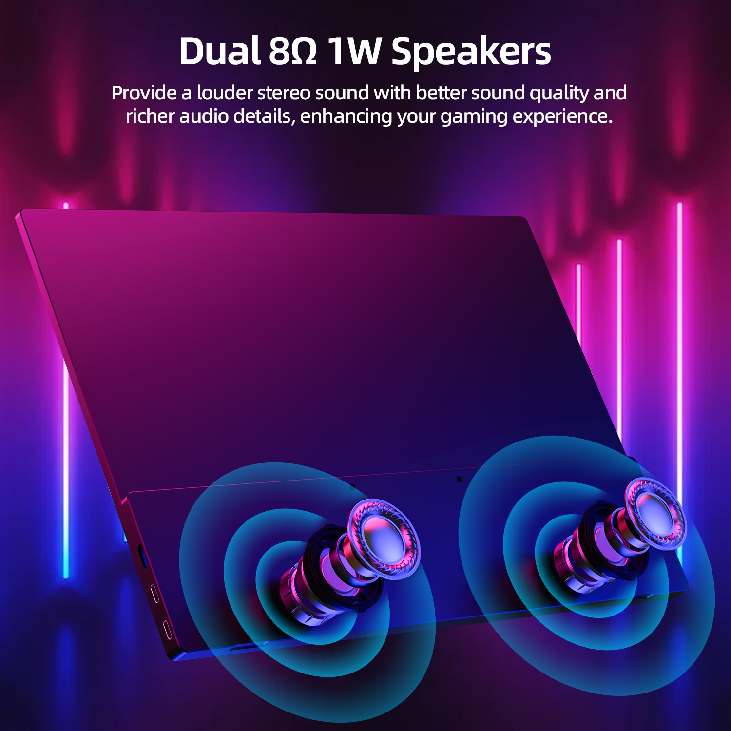 GOOJODOQ 16 inch Portable Monitor for Laptop Vivid Image Ultra-thin ...