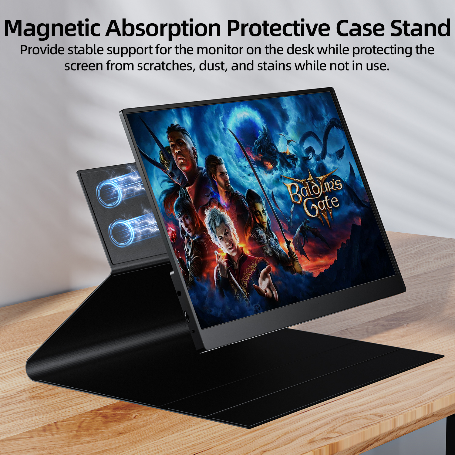 GOOJODOQ 16 inch Portable Monitor for Laptop Vivid Image Ultra-thin ...