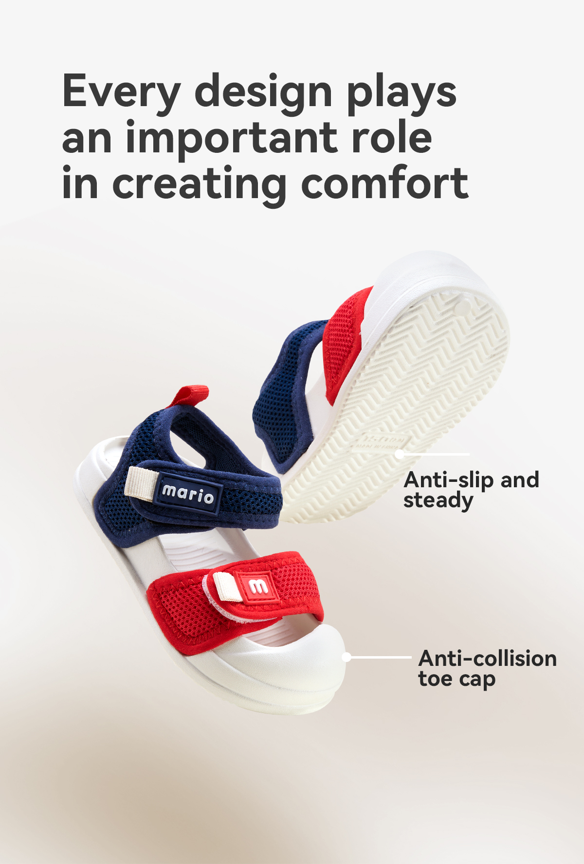 Cheerful Mario Sandals for Kids Girl EVA Non-slip and Soft Multicolor ...