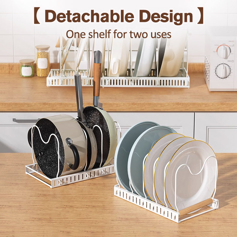 SimpleJoy Adjustable Pot Lid Holder Kitchen Pot Lid Storage Racks Easy ...