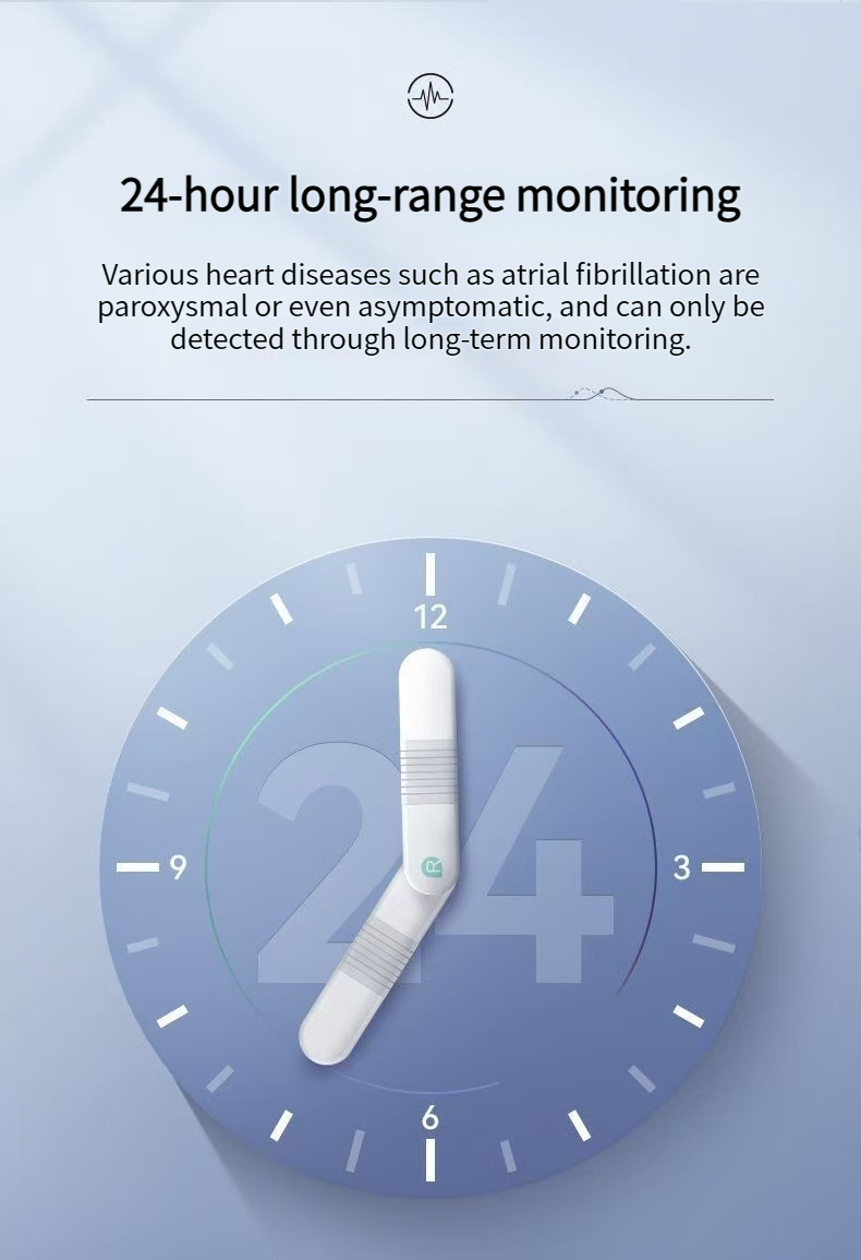 Wellue Holter Ecg 24 Hour Holter Recorder Ai-Ecg Analysis Heart Monitor ...