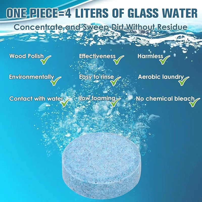 Car Glass Water Effervescent Tablets Car Solid Wiper Precision Super ...