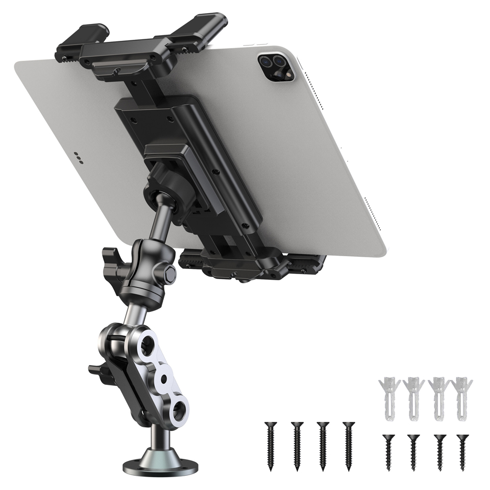 Tablet Wall Mount Holder, Aluminium Extendable iPad Wall Holder, for ...