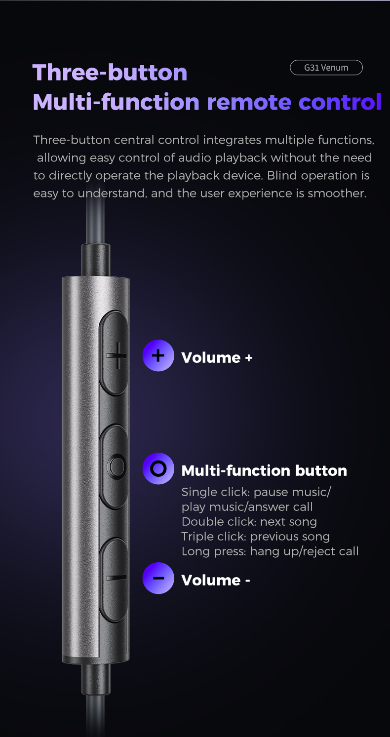 PLEXTONE G31 Venom Gaming Earphones,In-ear Earphones,Esports Headphones ...