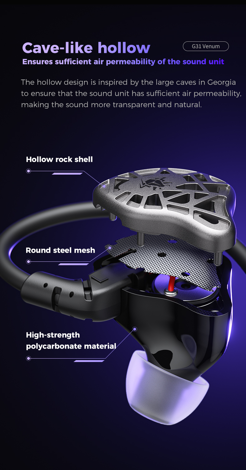 PLEXTONE G31 Venom Gaming Earphones,In-ear Earphones,Esports Headphones ...
