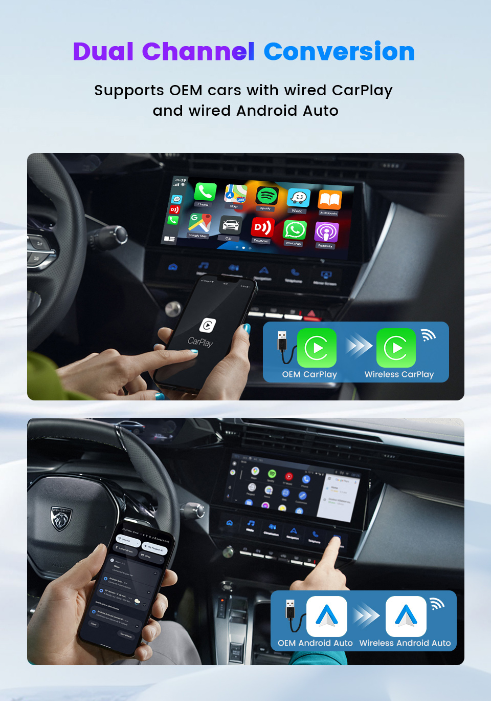 CarlinKit 2025 Mini Ultra Small & Compact Wired to Wireless Carplay ...