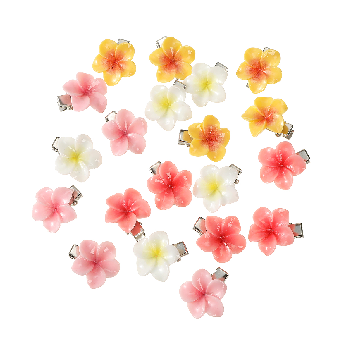 5pcs Mini Flower Hair Clips Set, Sweet Side Ponytail Clips for Women ...