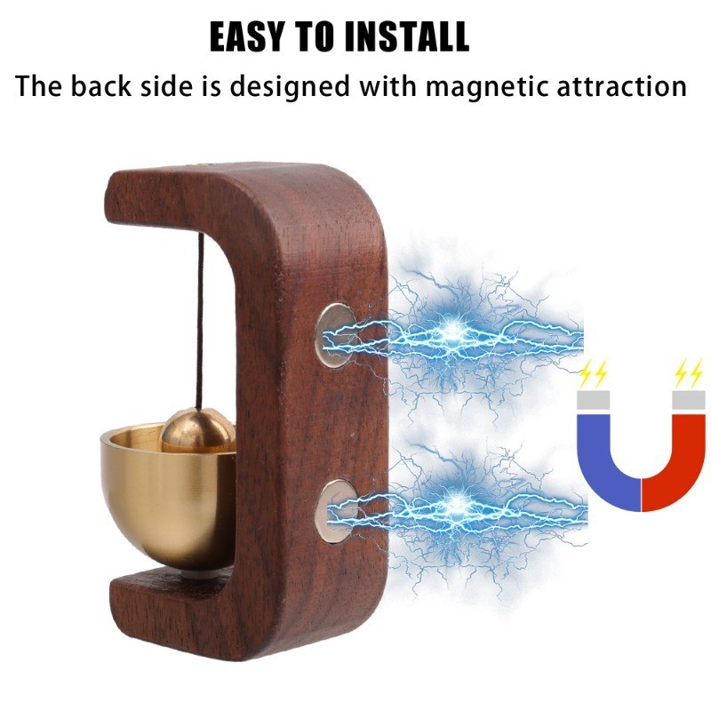 Magnet Timbered Doorbell - Round Egg Type, Easy Install, Multi ...