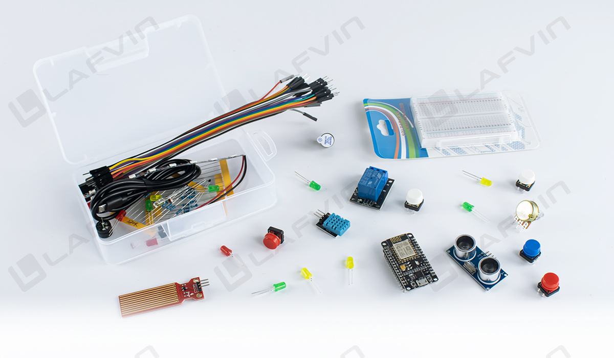LAFVIN NodeMcu ESP8266 WiFi Starter Kit for Arduino, for IoT Development Breadboard Sensor ...