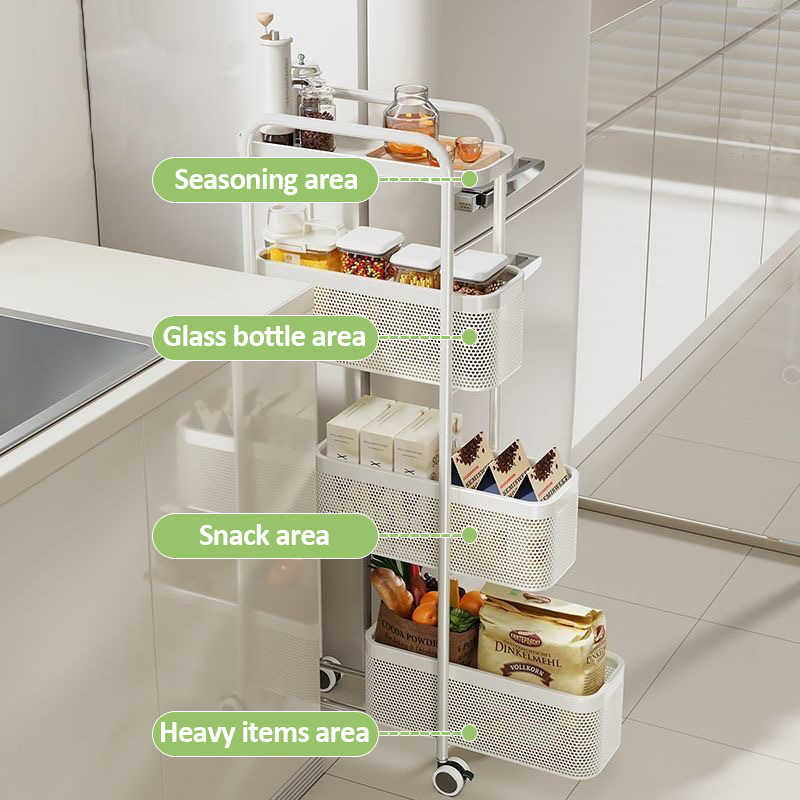 SimpleJoy Movable Rack with Wheels Trolley Rack Sideboard Mobile ...